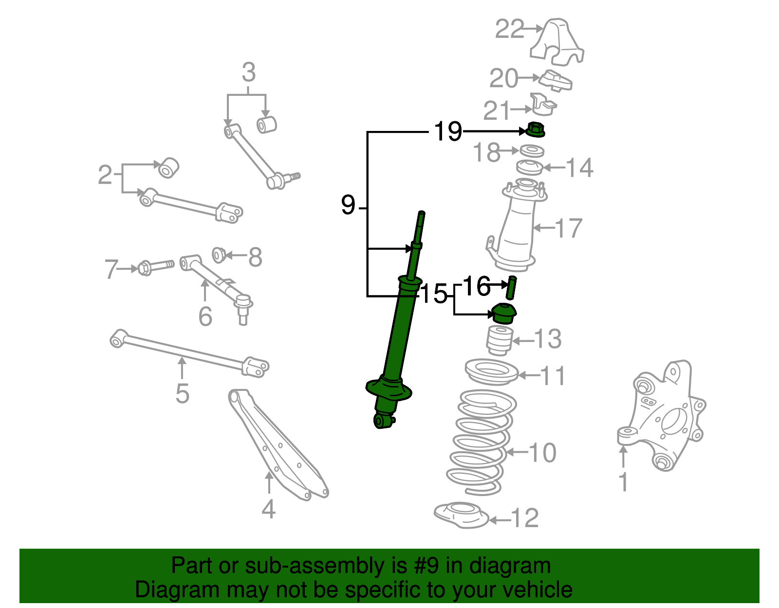 48530-80234 - Shock Absorber For 2006-2011 Lexus | Lexus OE Parts