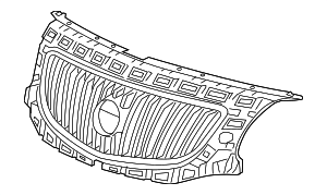 2014-2017 Buick Regal Matte Chrome Front Grille with Tri-Shield Emblem ...