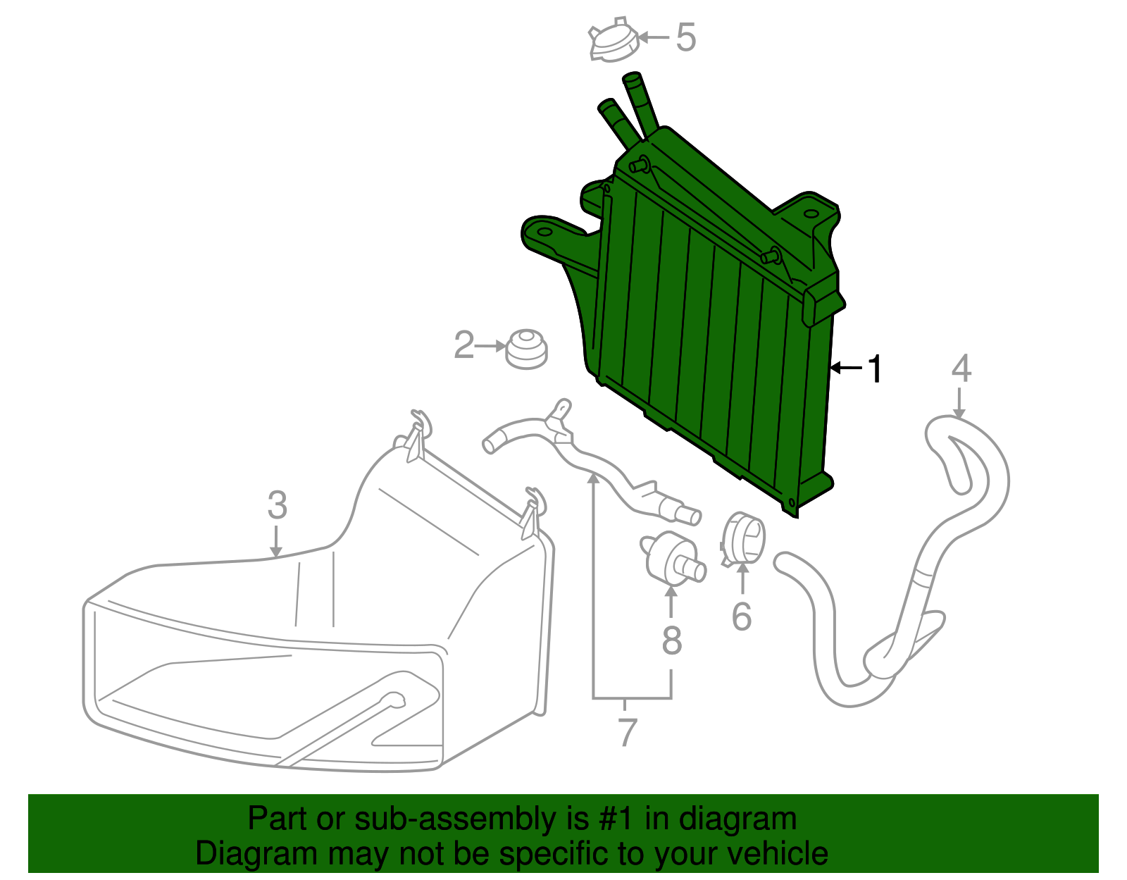 2008-2012 Volkswagen Radiator 1K0-198-251-CS | vwpartscenter
