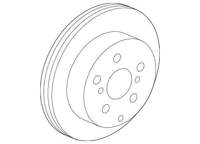 2018-2025 Toyota Disc Brake Rotor Rear 42431-06180 | OEM Parts Online