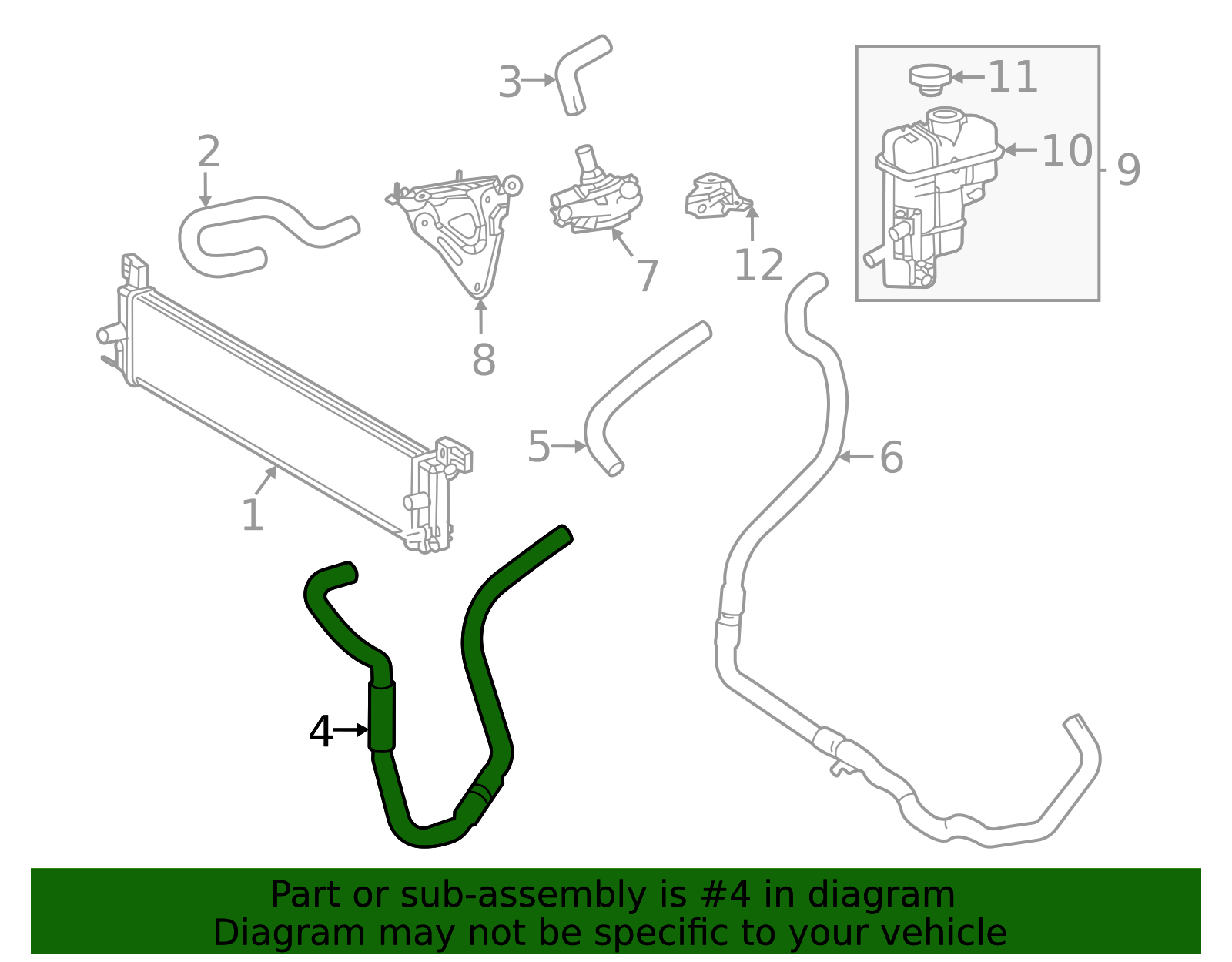 G9228-0E010 - Drive Motor Inverter Radiator Hose - OEM Genuine Toyota Parts