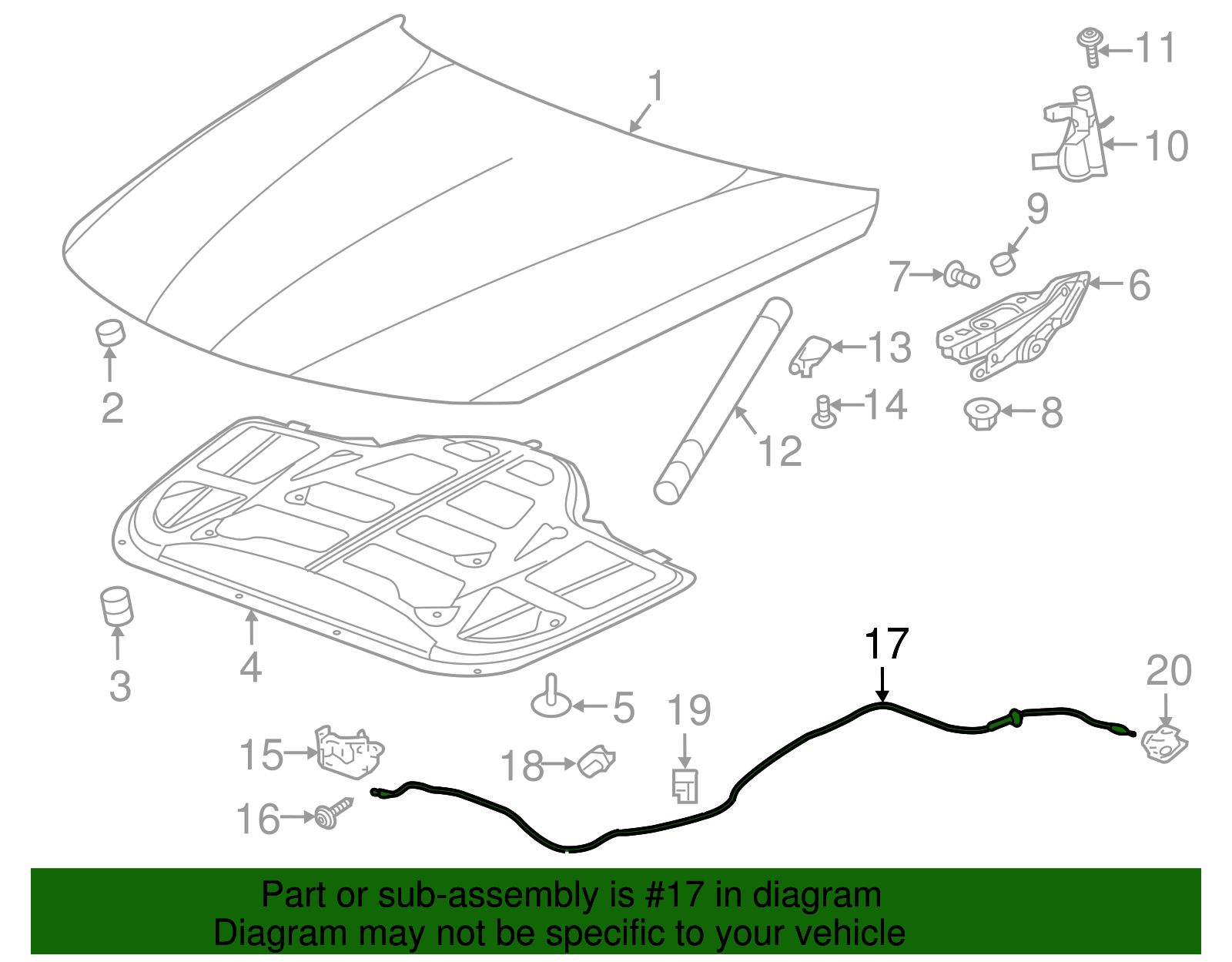 2016-2020 Cadillac CT6 Release Cable 84649120 | Capital Chevy Parts