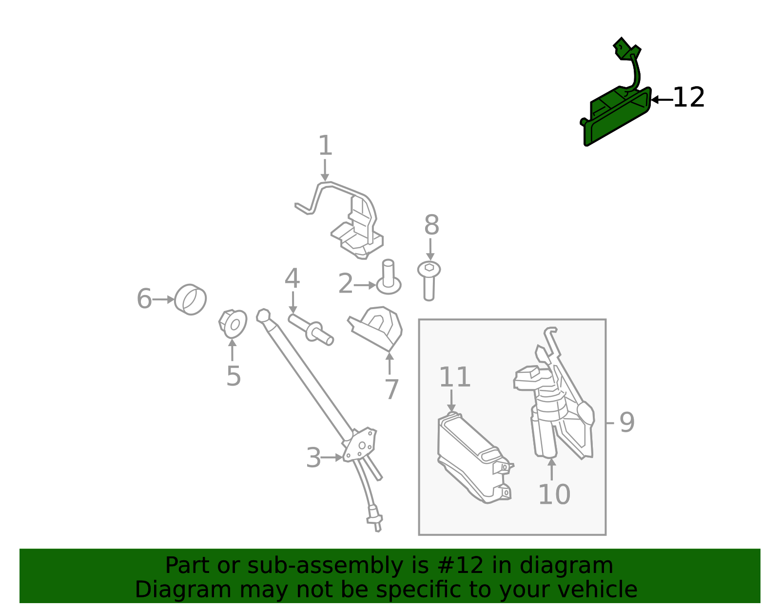 2007-2014 Ford | Handle, Outside | 7A1Z-13508-APTM | Walls' Ford Parts