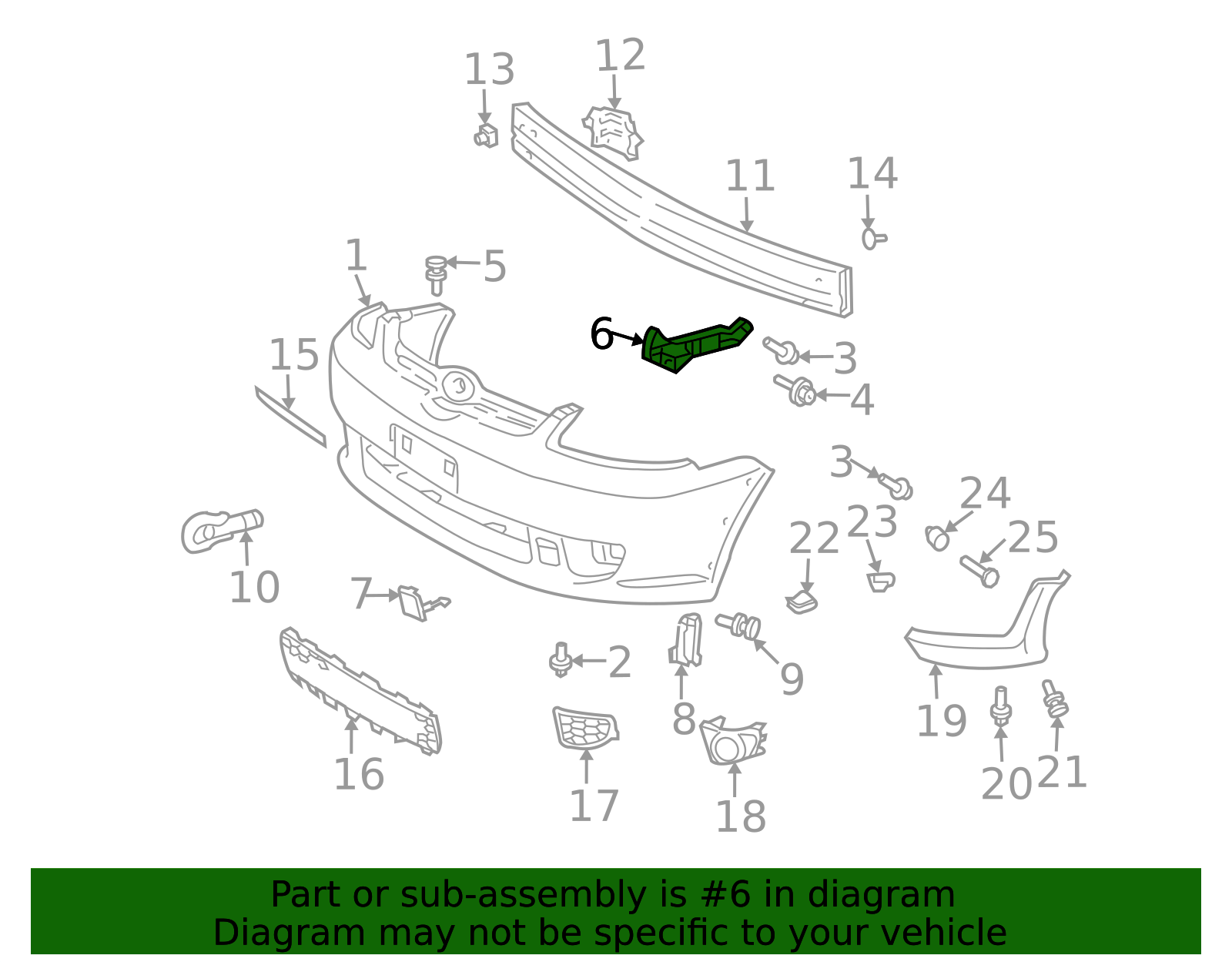 Bumper Cover Support Rail 52115-52040 | OEM Parts Online