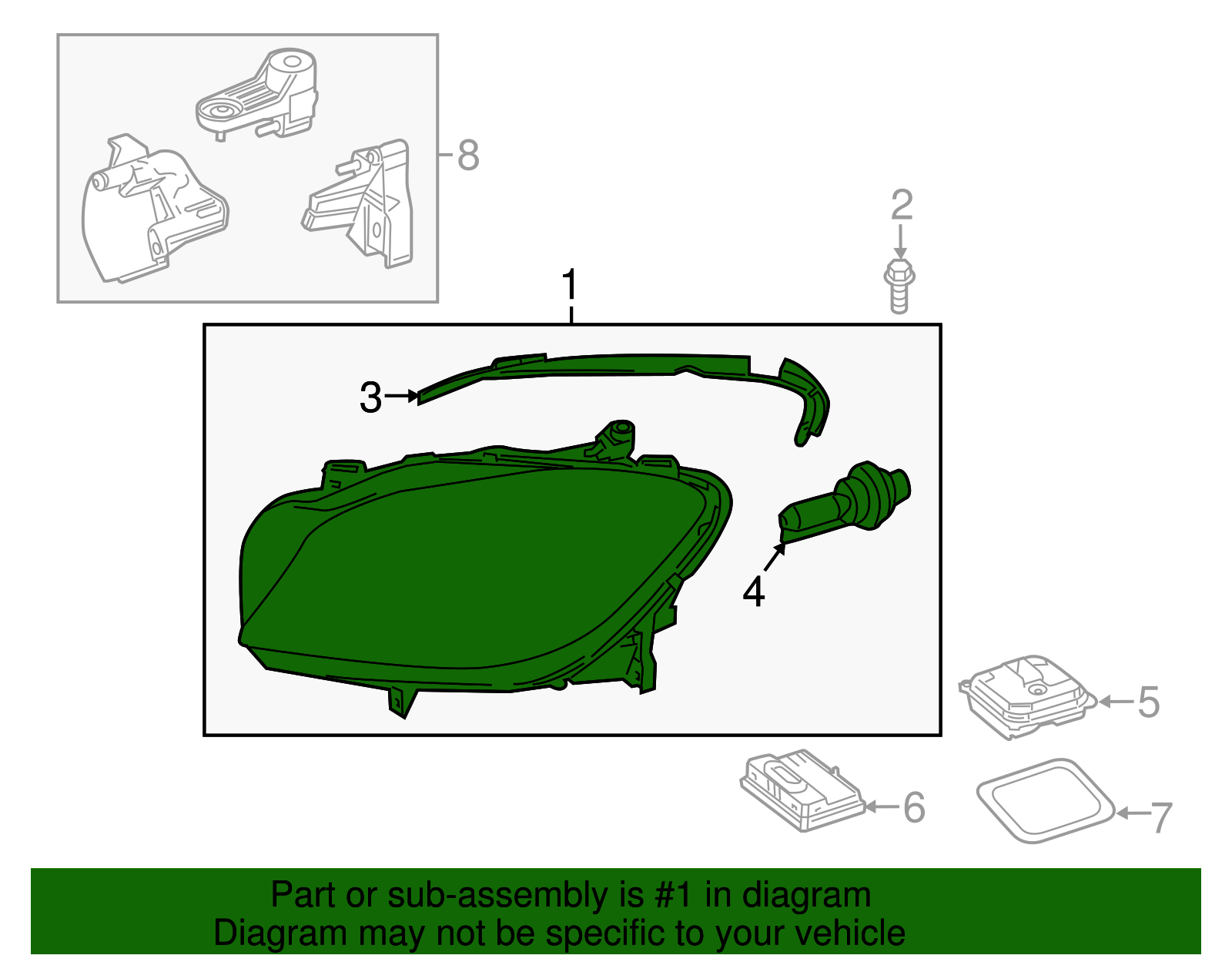 Headlight Assembly 166-820-59-61 - Bright, OEM Factory Beam ...