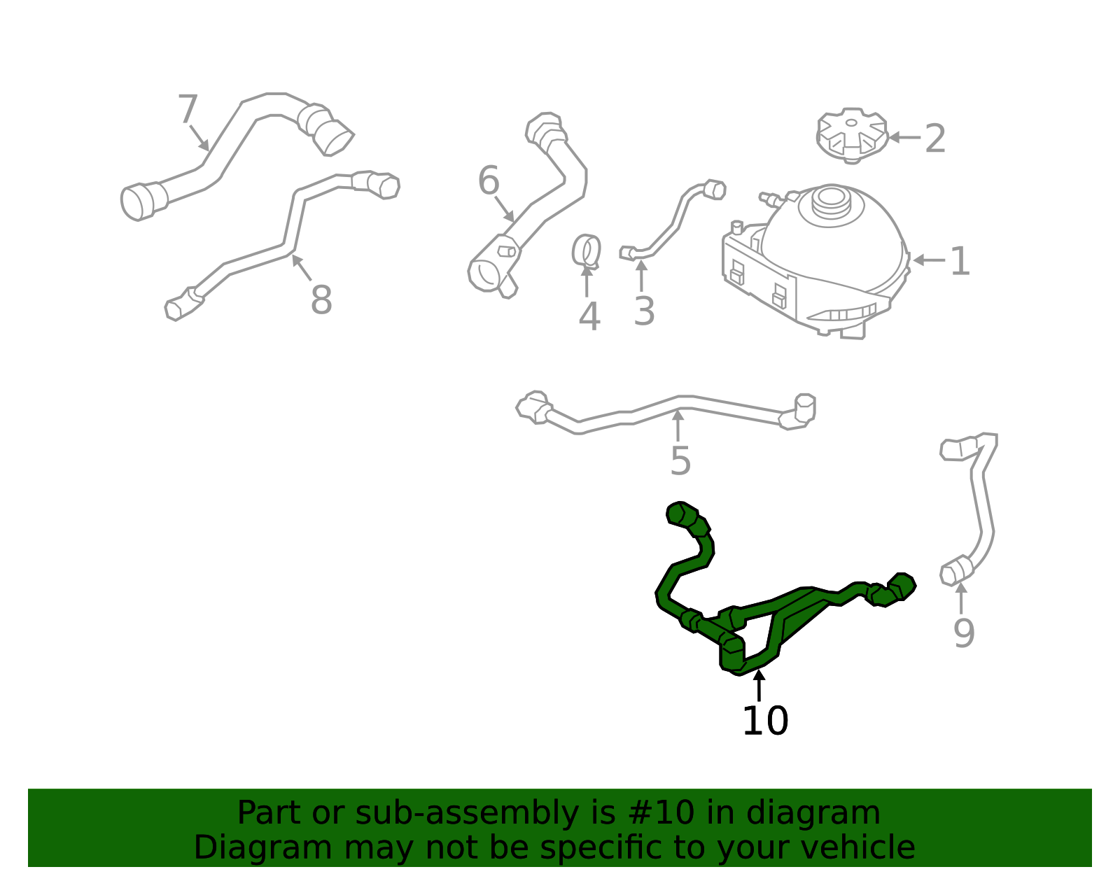 17127596839 - 2012-2018 BMW Engine Coolant Hose (17-12-7-596-839) | BMW ...