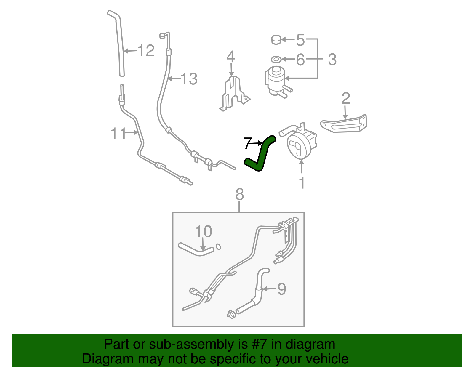 2003-2006 Kia Sorento Power Steering Suction Hose 57561-3E000-DS ...