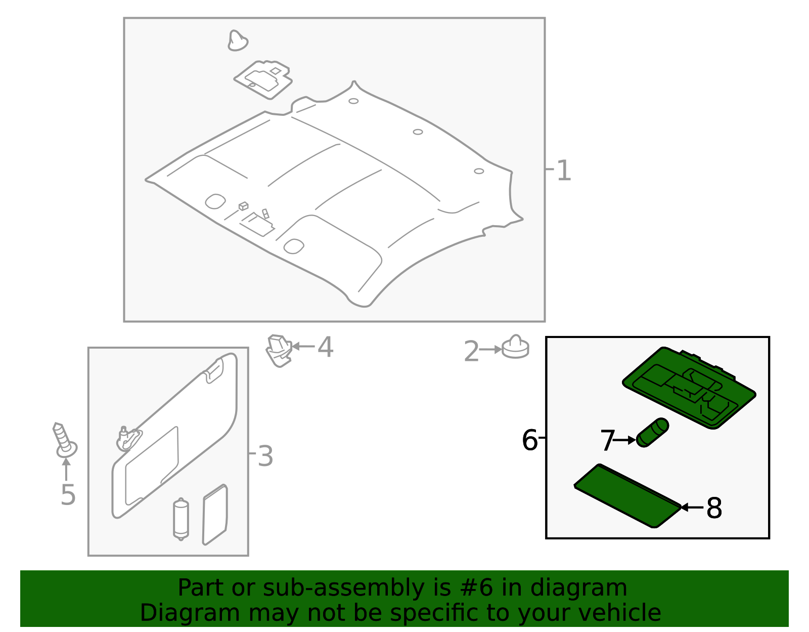 2013-2020 Subaru BRZ Map Lamp Assembly 84621CA000VH | Subaru Parts Guys