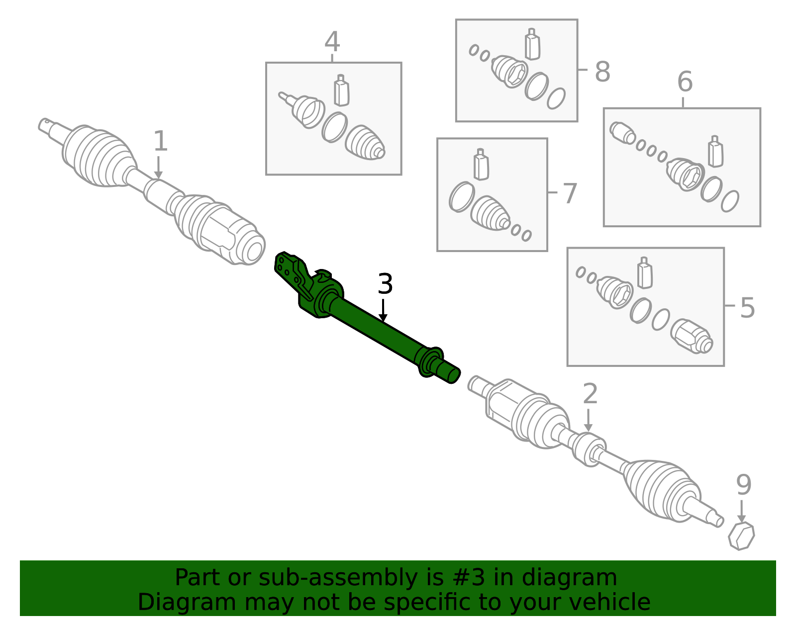 49560-C2450 - High-Quality CV Intermediate Shaft for 2015-2019 Hyundai ...