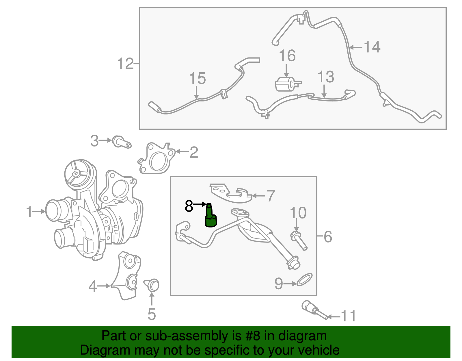 W716088-S900 - Water Inlet Tube Lower Bolt 2011-2025 Ford | Ford Parts ...