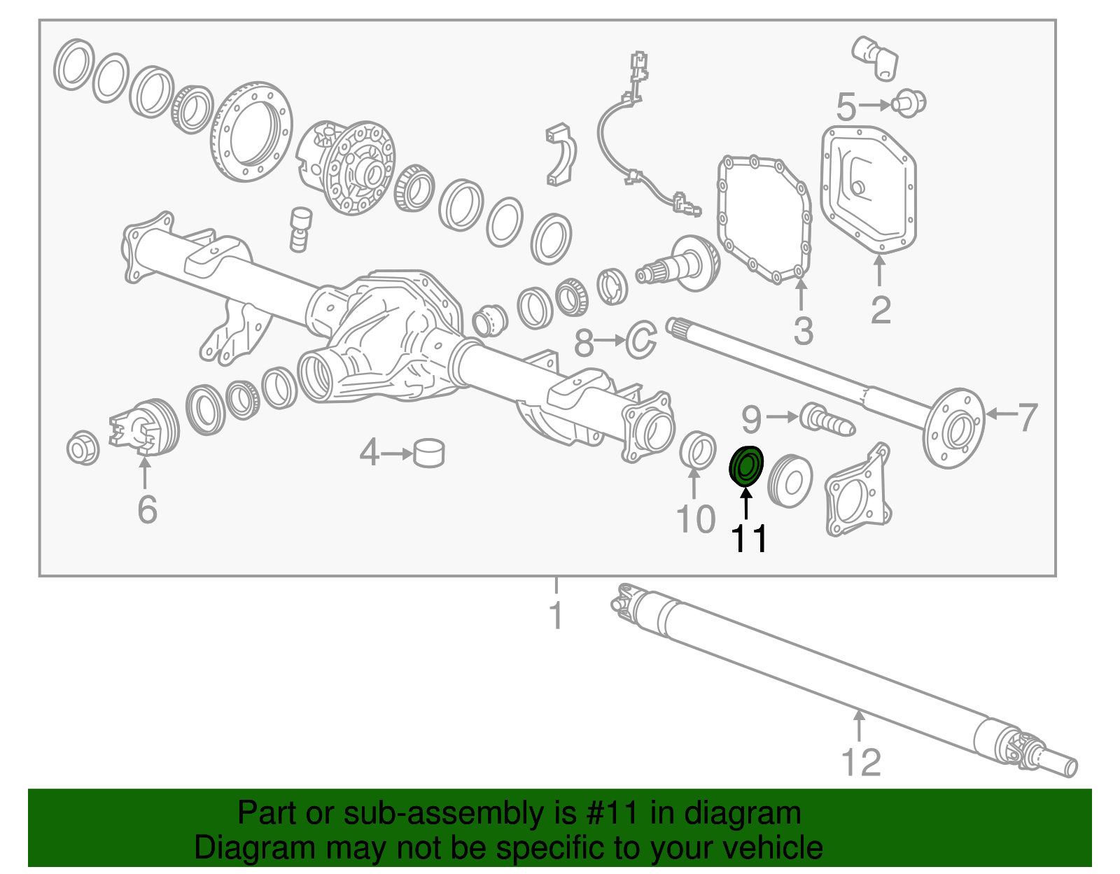 2015-2022 GM Rear Axle Shaft Seal 23490372 GM | GMPartsDirect.com