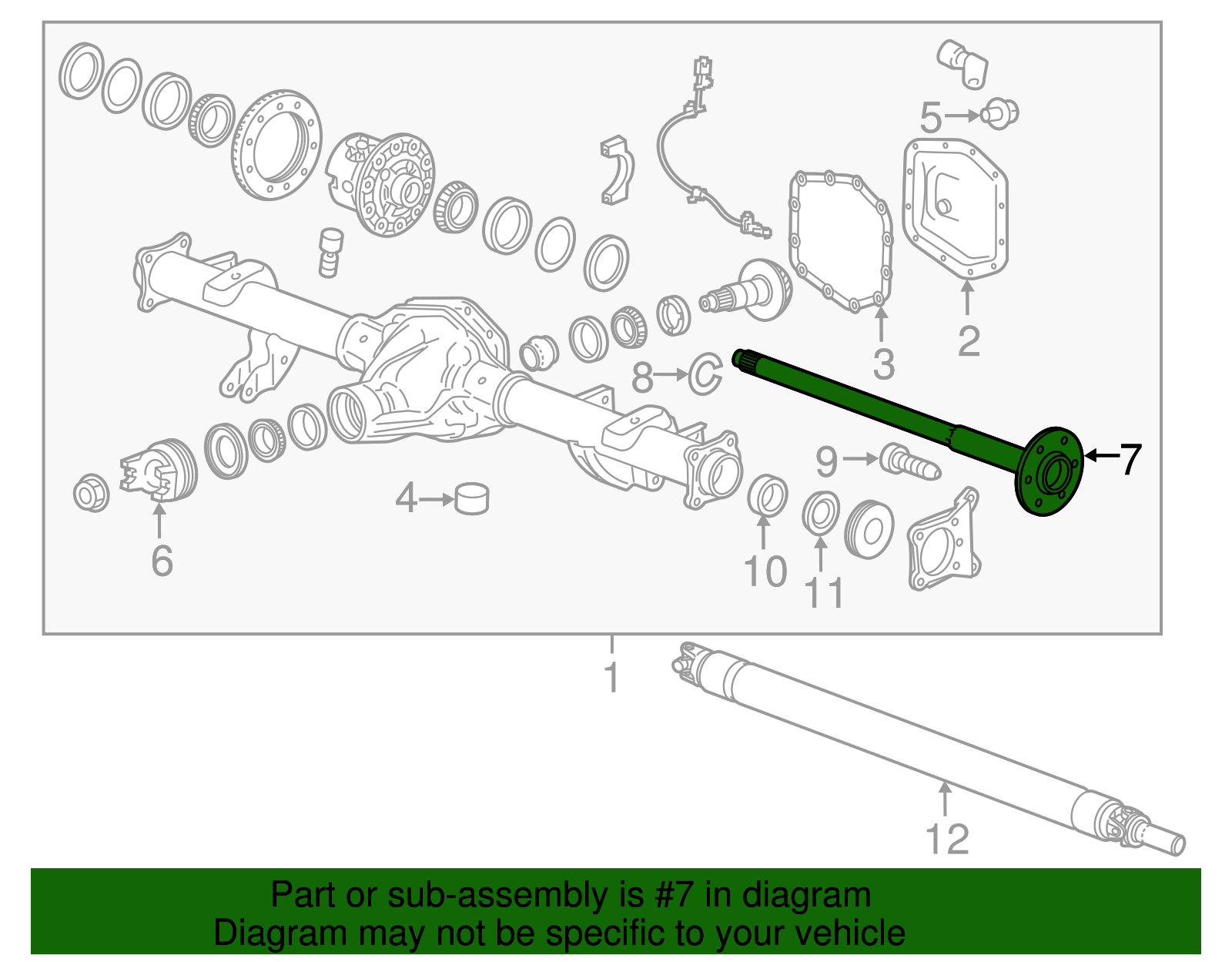 2017-2022 Chevrolet Colorado Rear Driver Side Axle Shaft 84401851 | GM ...