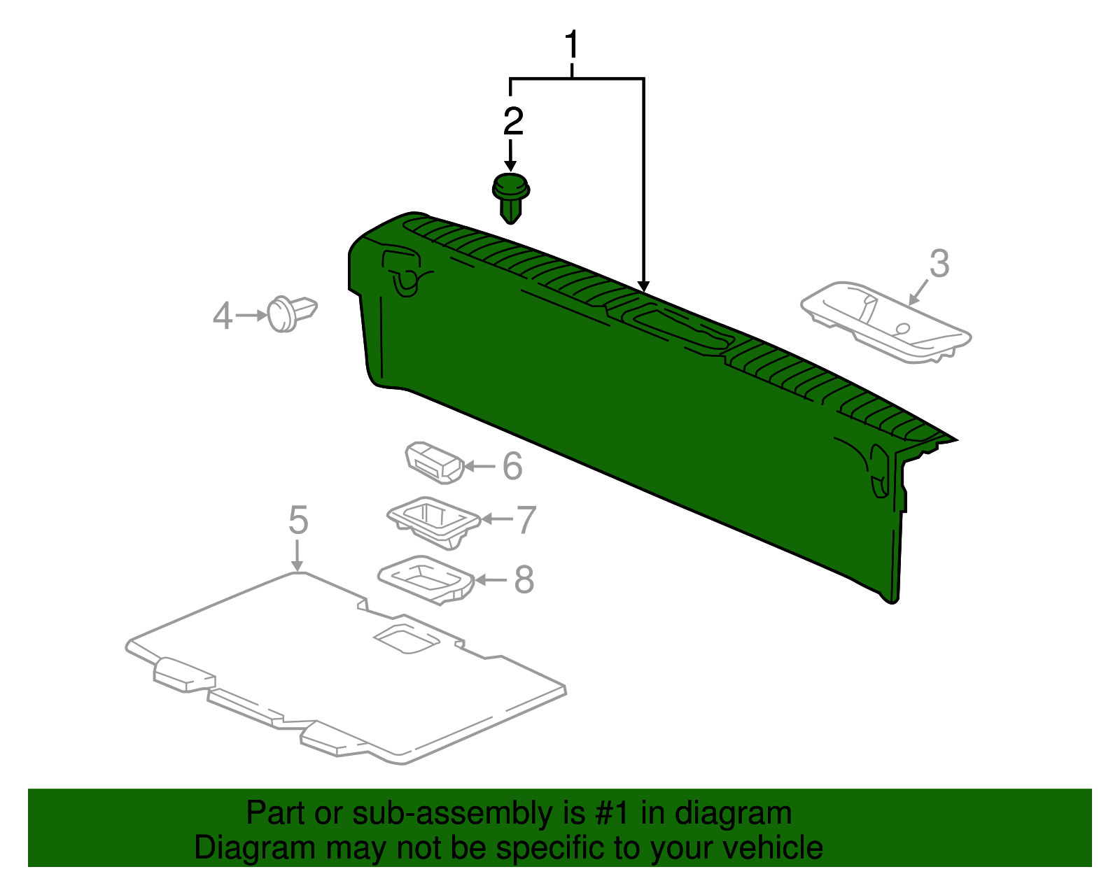 84640-THR-A01ZA - 2018-2024 Honda Odyssey - Rear Trim Panel | Honda Car ...
