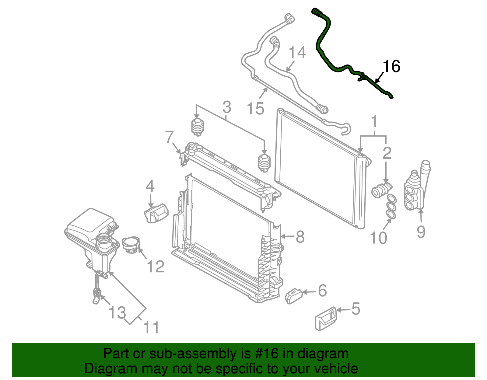 17127541146 - 2006-2008 BMW Vent Hose (17-12-7-541-146) | BMW of South ...