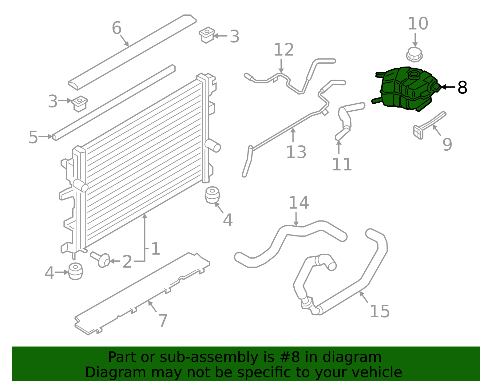 2017-2020 Lincoln Continental | Expansion Tank | G3GZ-8A080-A | Walls ...