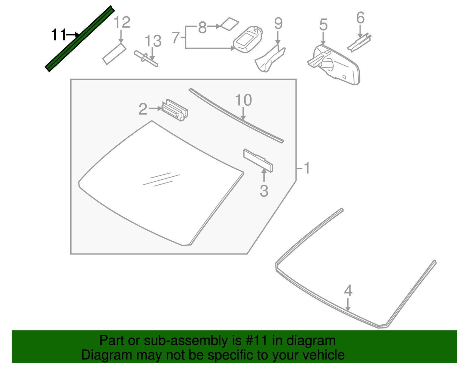 75535-60020 - Reveal Molding 2010-2023 Lexus GX460 | Lexus Parts Outlet