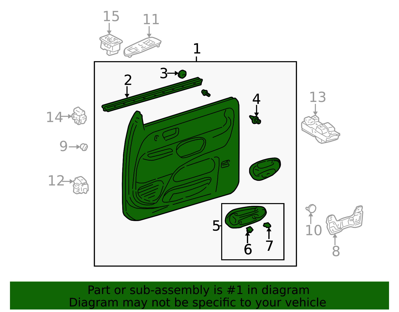 67620-0C011-B2 - Door Interior Trim Panel 2003-2006 Toyota Tundra | Bam ...