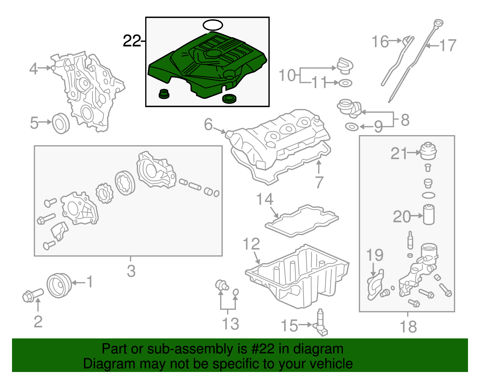 2004-2007 Cadillac CTS Engine Cover 12583732 | Shop Matick Buick GMC