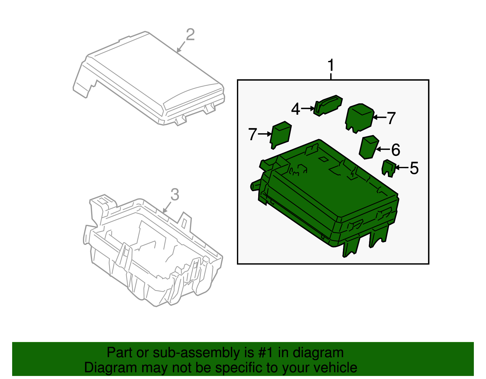 2019-2020 Chevrolet Sonic Front Compartment Fuse Block 42556517 ...