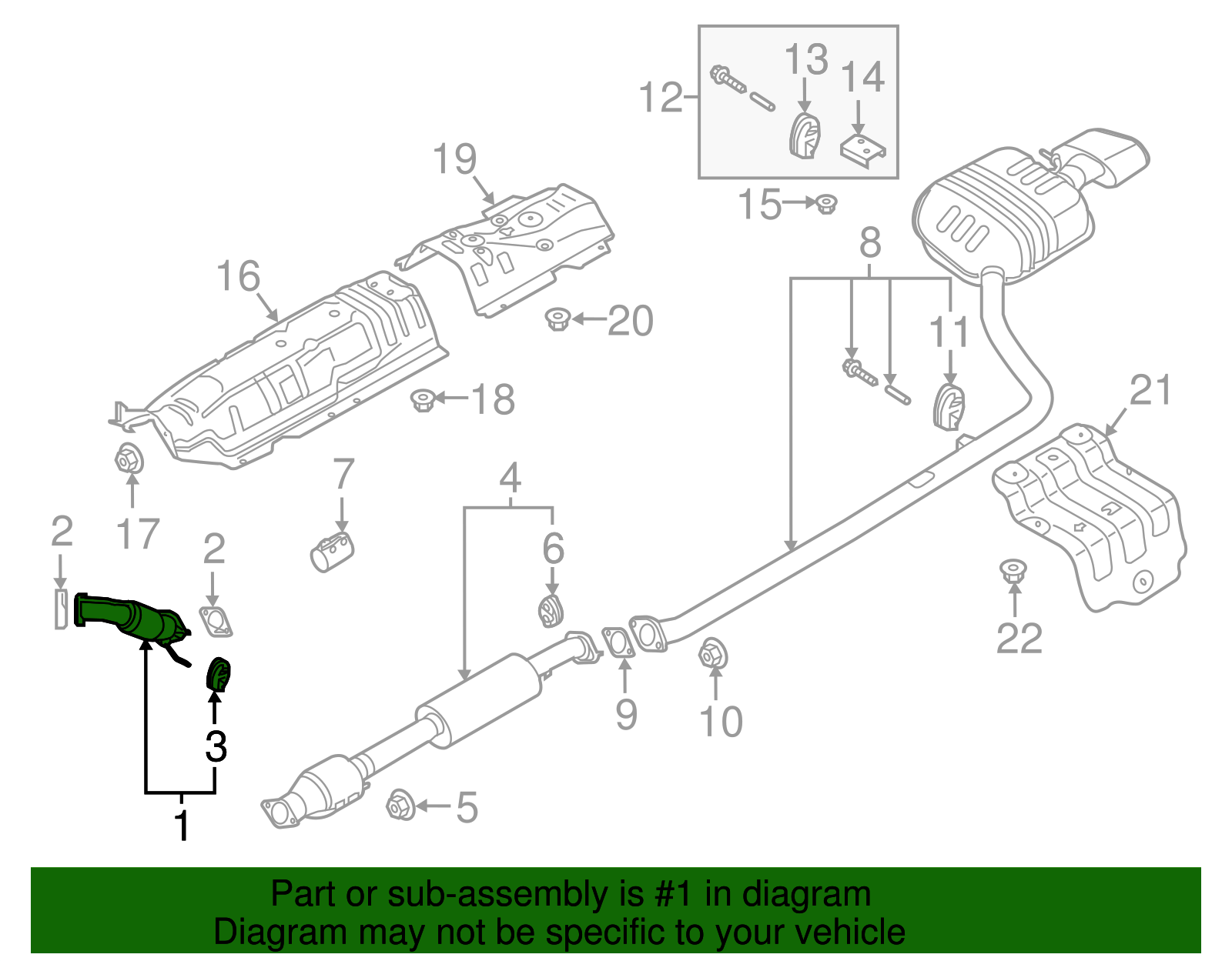 28610-C1550 - Front Pipe 2016-2020 Kia Optima | Kia.Parts Store