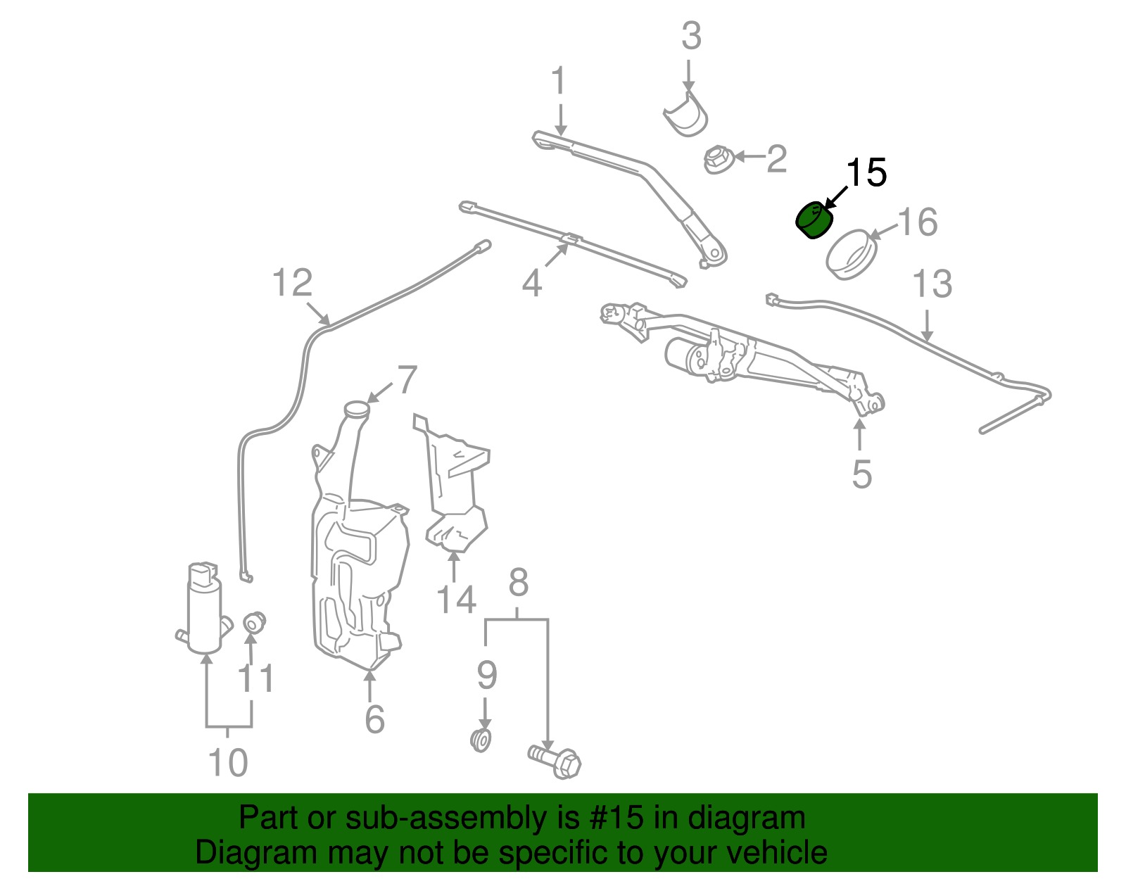 2007-2009 GM Windshield Wiper Moisture Sensor 25942005 | GM Parts Center