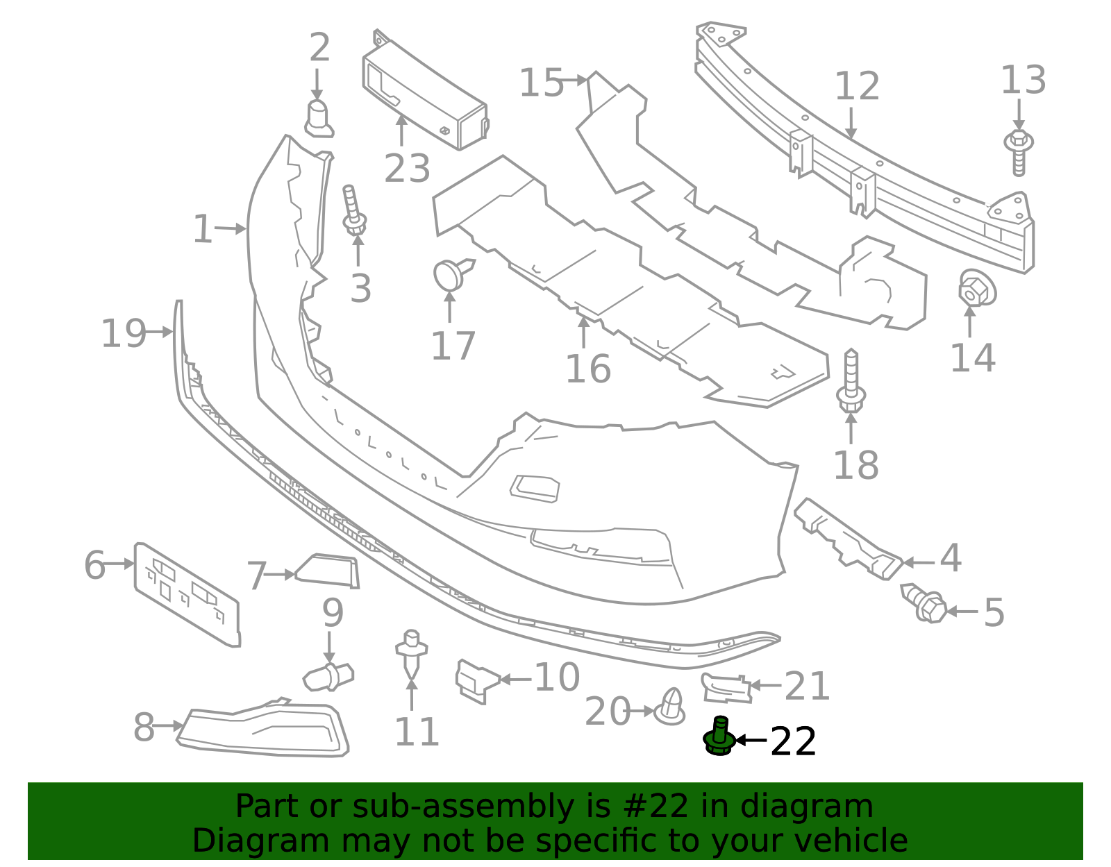 2021-2025 Nissan LEAF Lower Deflector Screw 01456-A6041 | TascaParts