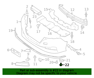 2021-2025 Nissan LEAF Lower Deflector Screw 01456-A6041 | TascaParts