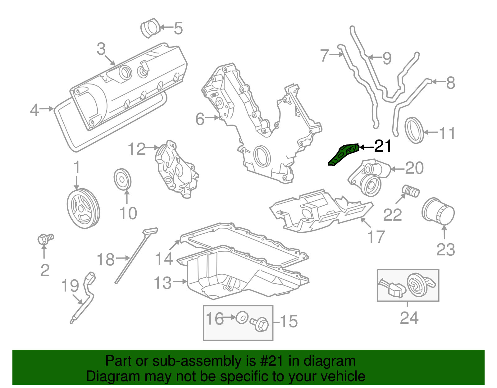 1996-2019 Ford Engine Oil Filter Adapter Gasket F65Z-6840-B ...