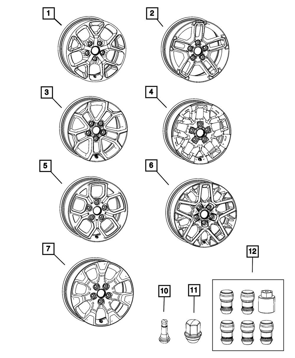 2024-2026 Jeep Gladiator Aluminum Wheel 04755600AA | My Mopar Parts
