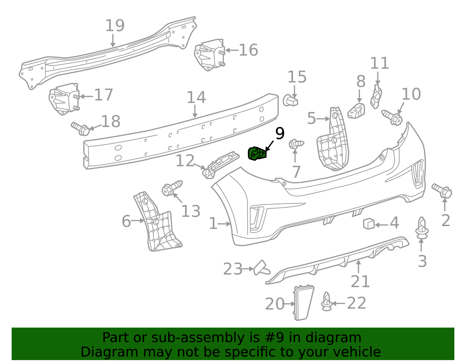 Genuine Official Toyota Bumper Cover Support Rail part# 52156-52120 for ...