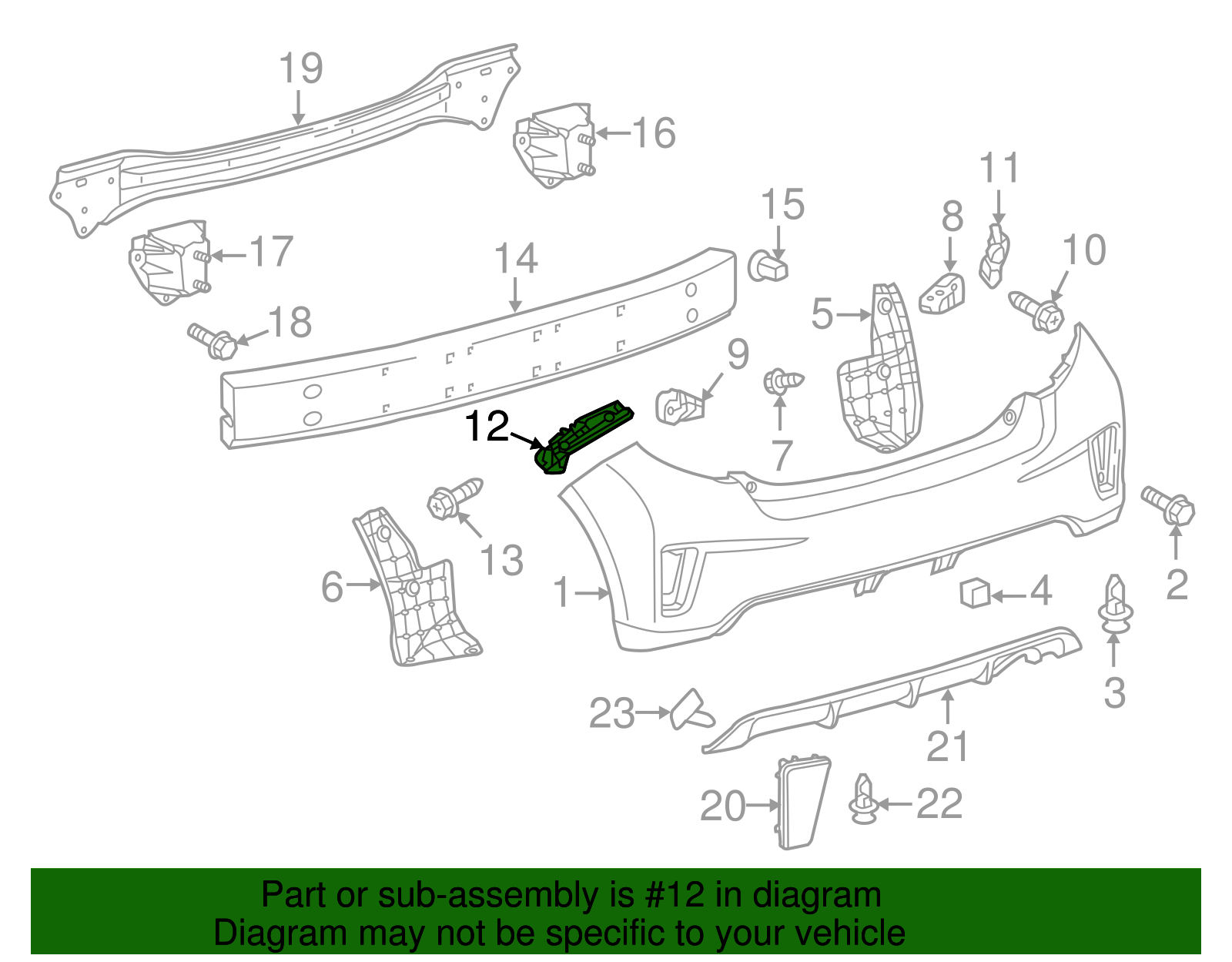 52576-52151 - High-Quality Bumper Guide for 2012-2014 Toyota Yaris ...