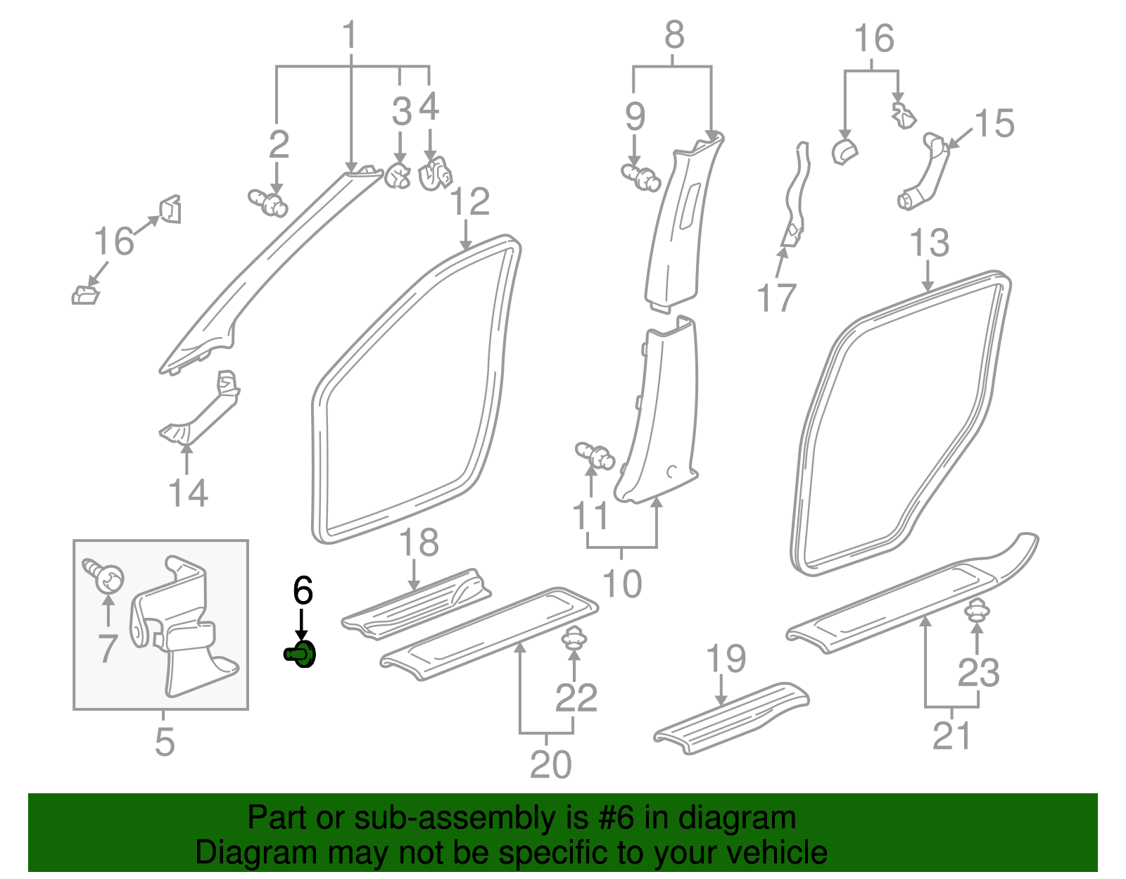 90676-SB2-003 - Cowl Trim Clip 1995-2016 Honda | Honda Parts Online