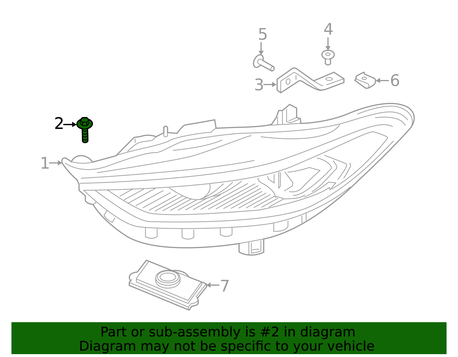 2017-2025 Ford Headlamp Assembly Mount Bolt -W717591-S442 | TascaParts.com