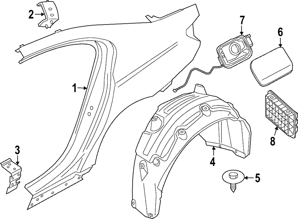 51-17-7-387-939 - Fuel Pocket 2019-2023 BMW | BMWPartsDirect.com