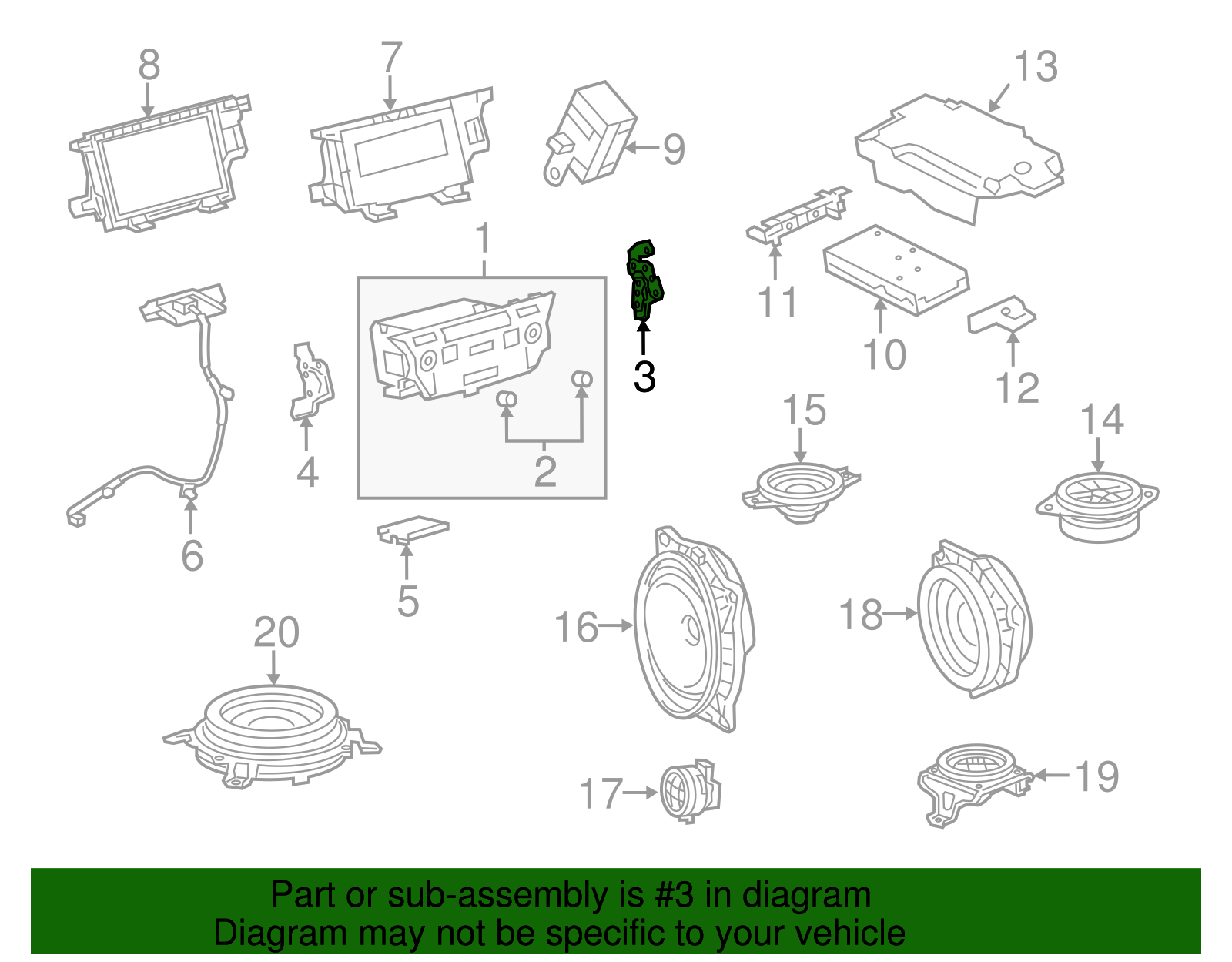 2015-2018 Lexus Radio Bracket 86211-33310 | OEM Parts Online