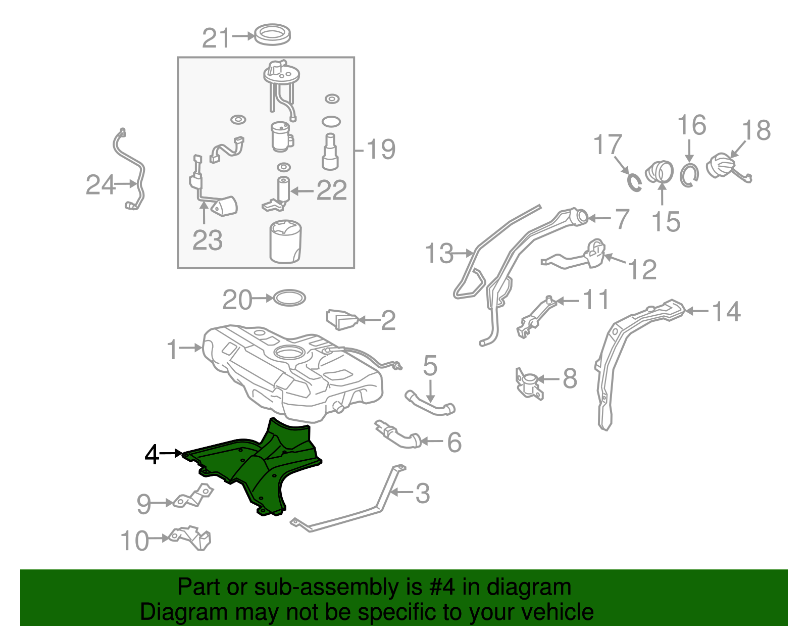 2014-2019 Toyota Corolla Tank Shield 77641-02210 | OEM Parts Online