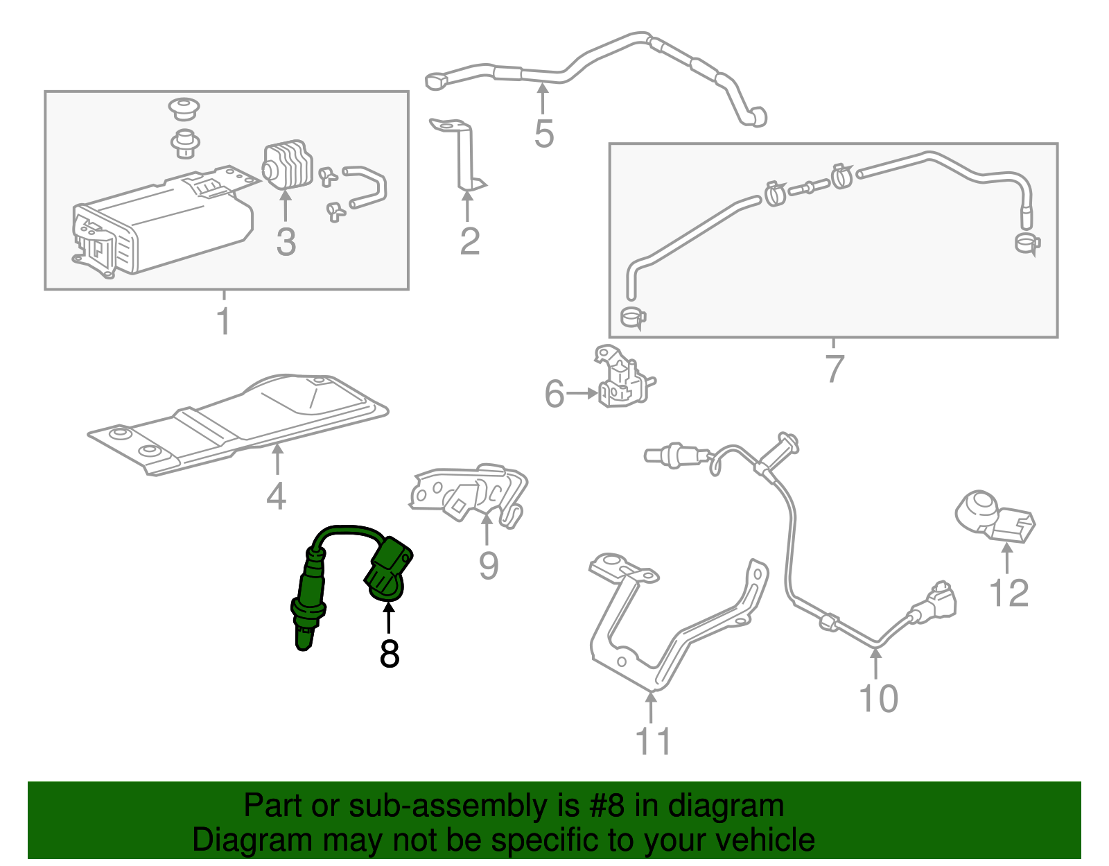 2014-2016 Toyota Oxygen Sensor 89467-0E200 | Toyota Parts Center
