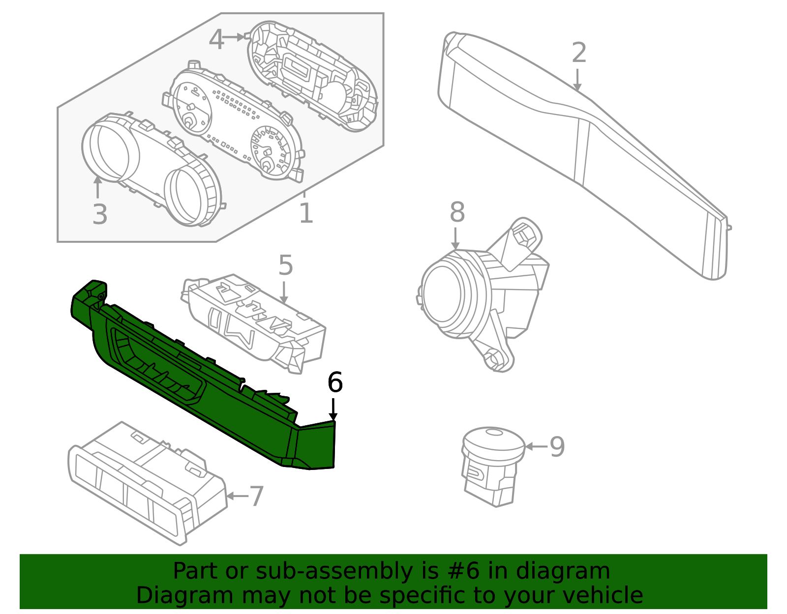2022-2024 Kia Carnival Switch Bezel 93712-R0000OFB | QuirkParts