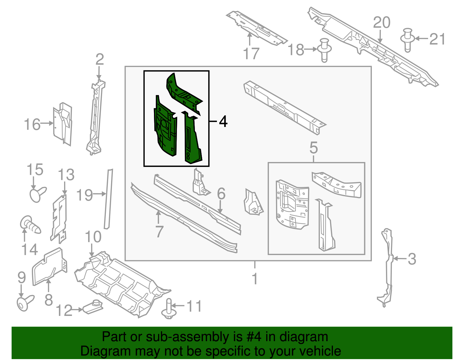 2008-2025 Ford | Inner Support | 9C2Z-16152-A | Walls' Ford Parts