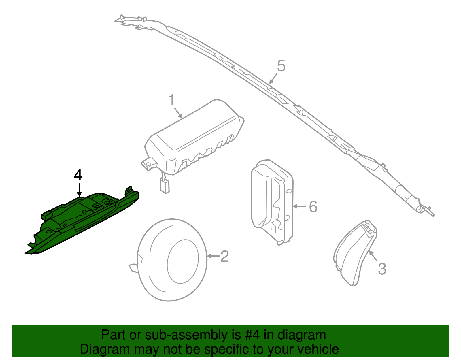 2018-2023 Ford Mustang Knee Inflator Module JR3Z-63045J77-AA | QuirkParts