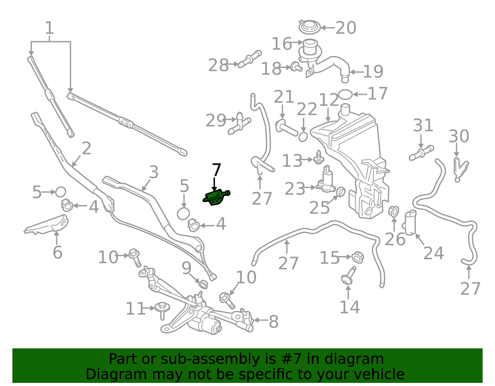 31416259 - High-Quality Windshield Washer Nozzle for 2016-2025 Volvo ...