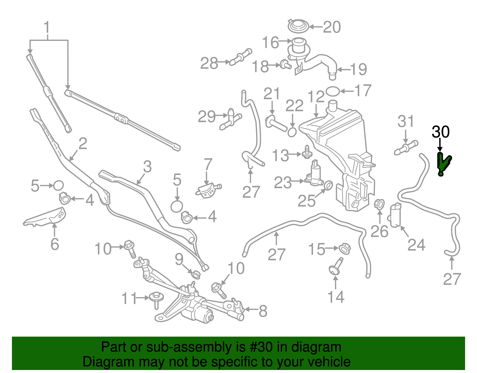 31352294 - Washer Hose Y-Connector - 2016-2020 Volvo | Volvo OEM Parts ...