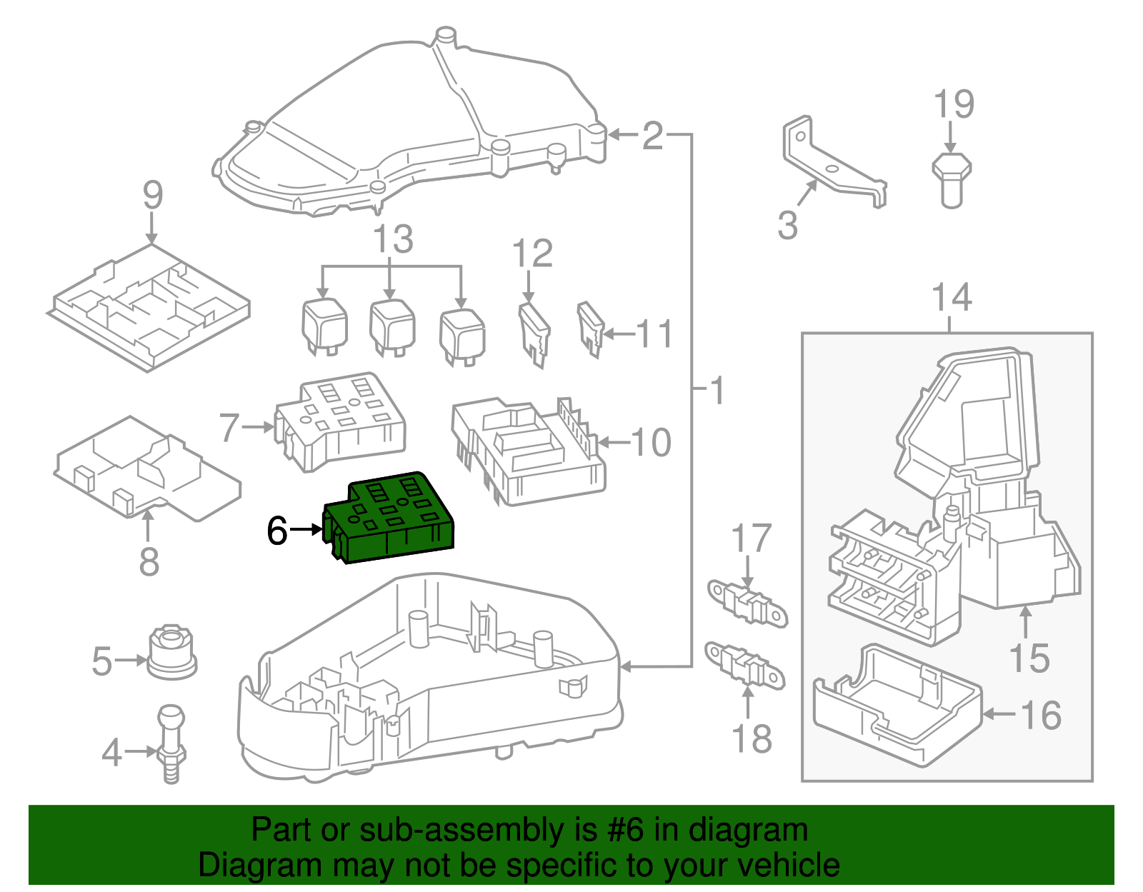 2004-2017 Volkswagen Touareg Relay & Fuse Plt 7L0-937-503 | VW Direct ...