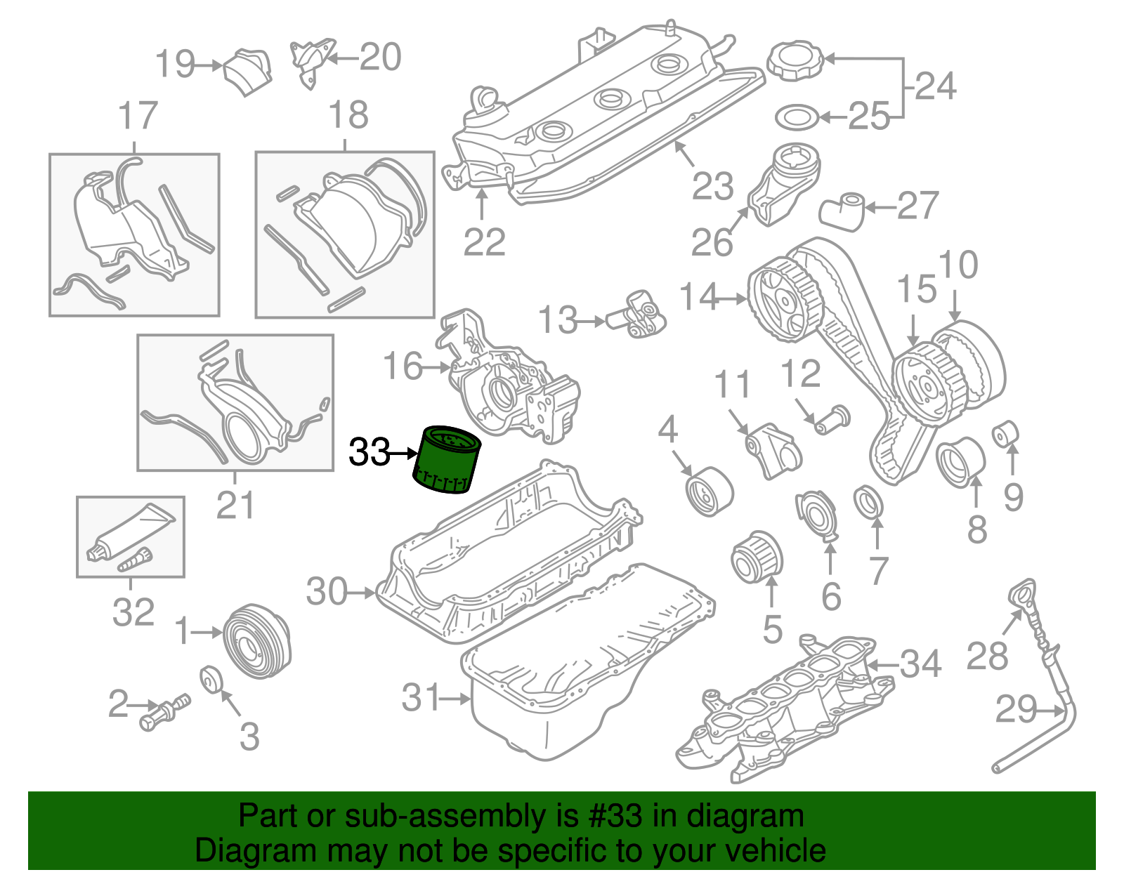 MZ690116 - Advantage Select™ Oil Filter,Cartridge 1984-2017 Mitsubishi ...