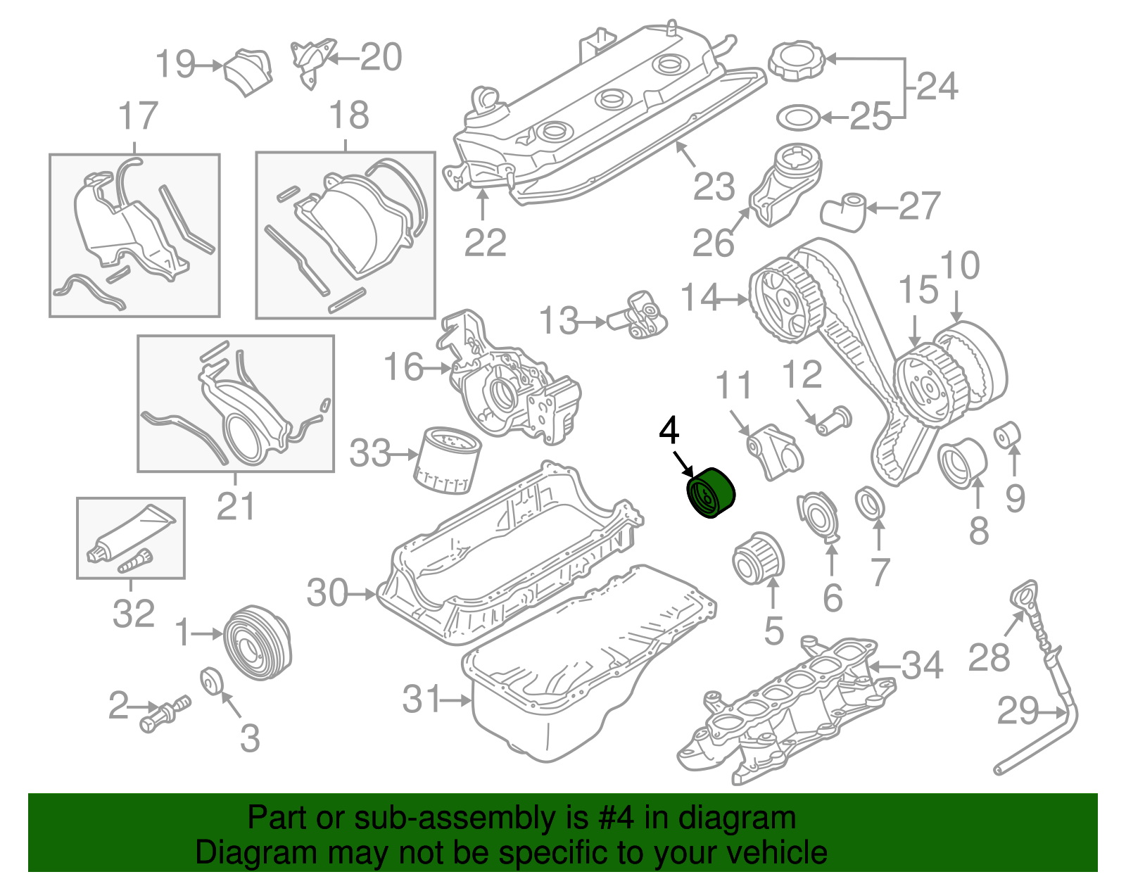 1991-2012 Mitsubishi Pulley md140071 | Mitsubishi Parts Warehouse ...