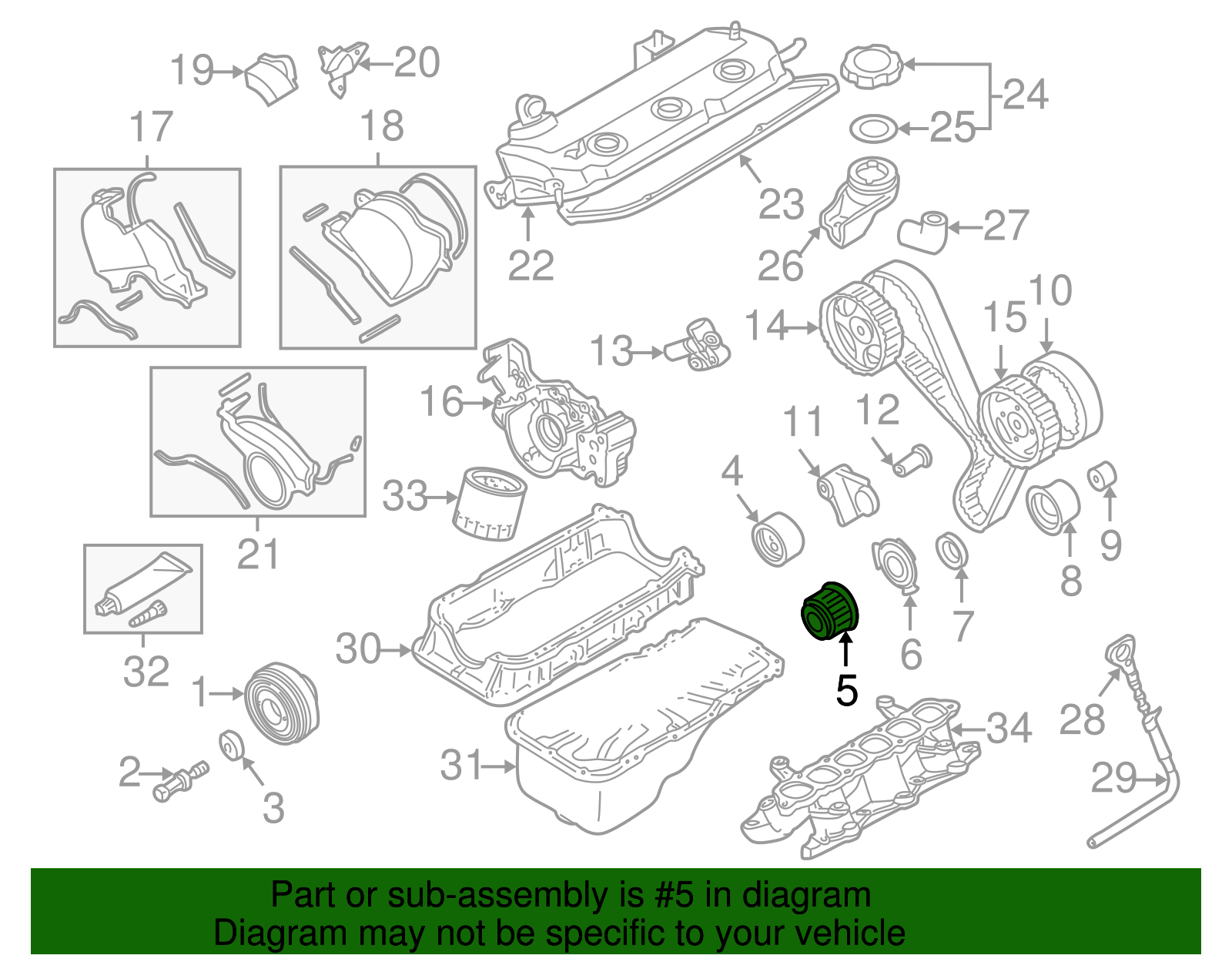 MD184894 Crankshaft Gear 1993-2012 Mitsubishi | Mitsubishi Factory Parts