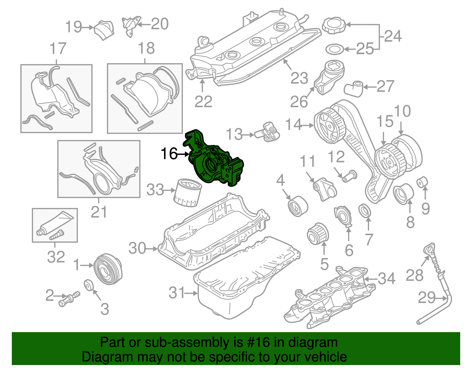 MD308625 - Oil Pump 1994-2004 Mitsubishi | Mitsubishi Direct Parts
