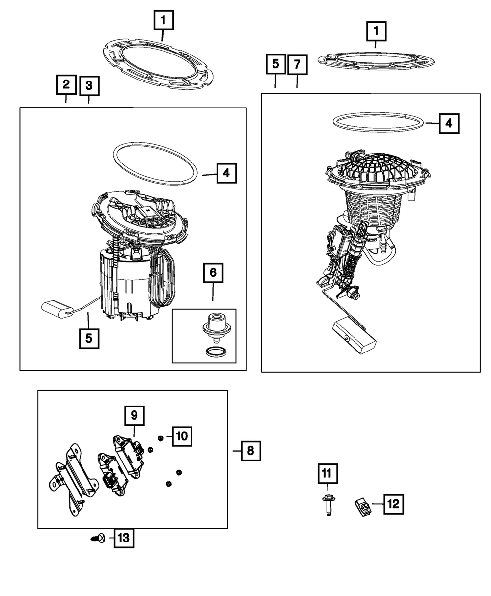 Fuel Pump/Level Unit Module Kit 68258753AH | Canada Mopar® Estores