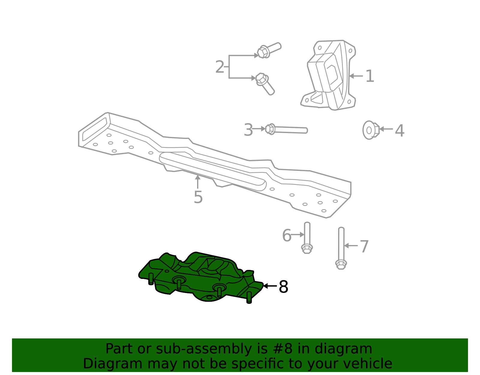 2006-2012 Mopar Trans Mount 52125450AC | Mopar Parts Canada