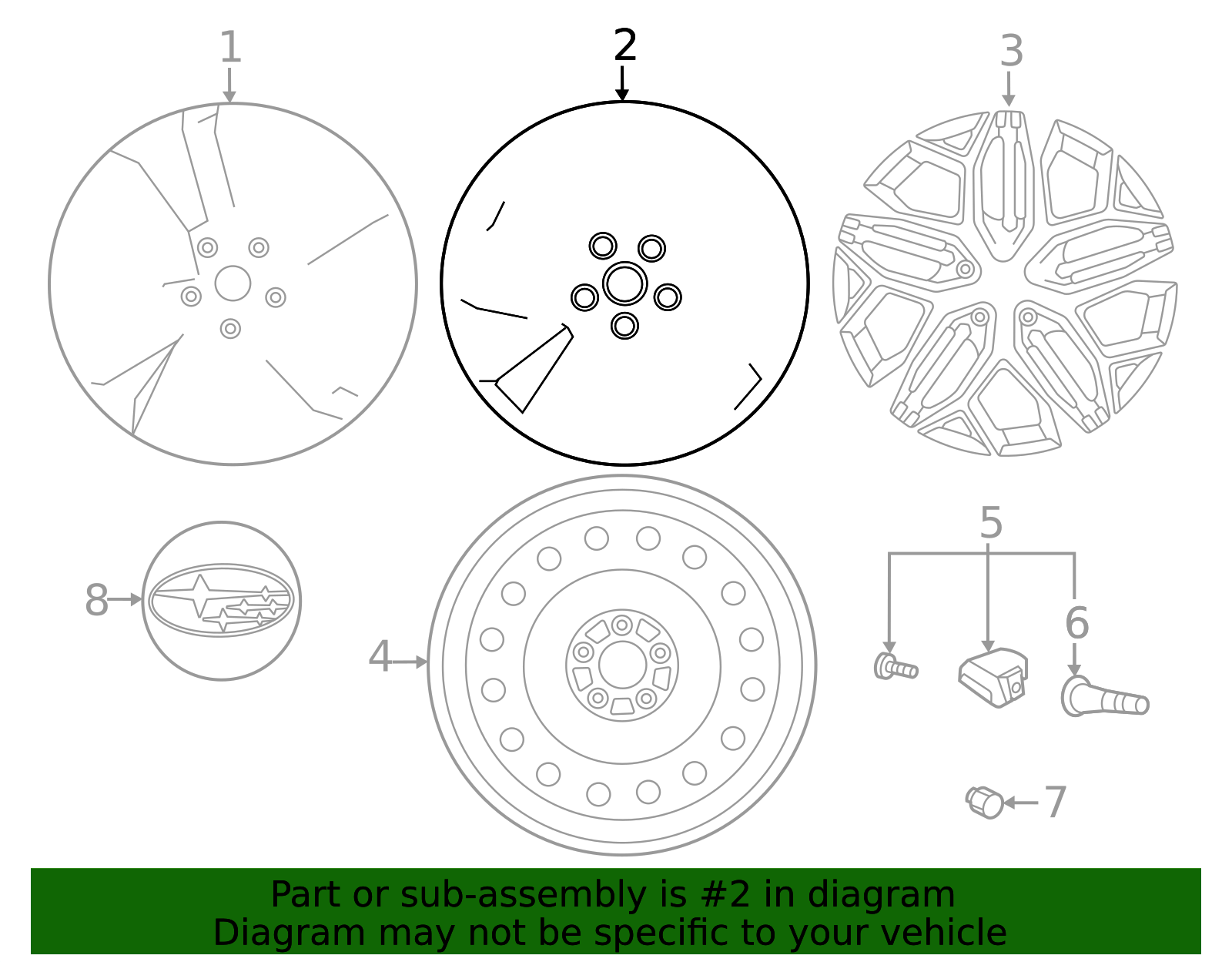 28111VC040 - 2022-2024 Subaru WRX - Wheel, Alloy | Subaru Parts HQ